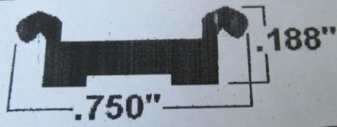 4 pieces 72″ Aluminum Vinyl Trim Type T4 Large Retainer Track RV ...